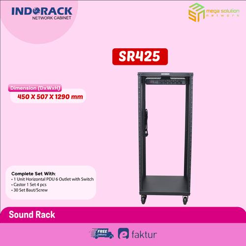 Jual INDORACK SR425 Audio Rack 25U Depth 450mm Rack Audio System ...