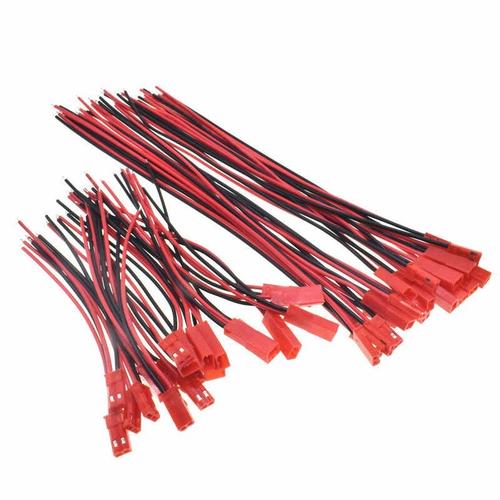 Jual JST RED 2P JST CONNECTOR 2 PIN MALE FEMALE PAIR 10CM CABLE LIPO ...