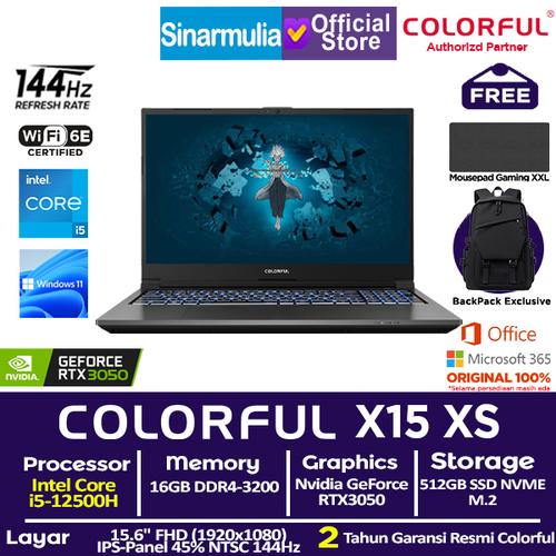 Promo Laptop Gaming COLORFUL X15 XS i5-12500H RTX3050 512GB SSD 16GB ...