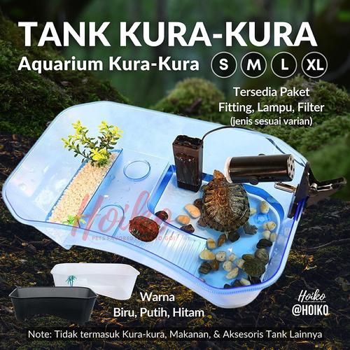 Jual Kandang Aquarium Kura Kura Air Darat Vivarium Turtle Tank Bak Ember Torto Akuarium Basking ...