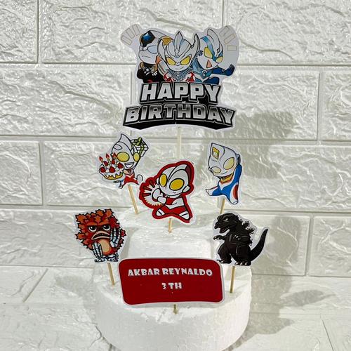 Jual Topper Ulang Tahun Ultraman / Topper Cake Ultraman - Set Tanpa ...