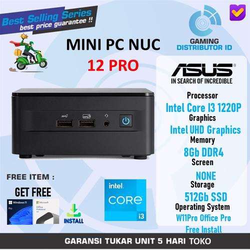 Promo Asus Mini PC NUC 12 PRO Intel Core I3 1220P 8Gb 512Gb Garansi ...