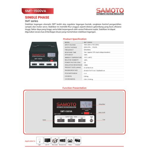 Jual NEW SMT-1500VA - STABILIZER SAMOTO 1500VA SINGLE PHASE SERVO MOTOR ...