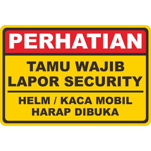 Jual Rambu Lapor Security 40cm x 60cm, 35cm x 50cm - 35cm x 50cm - Kota ...