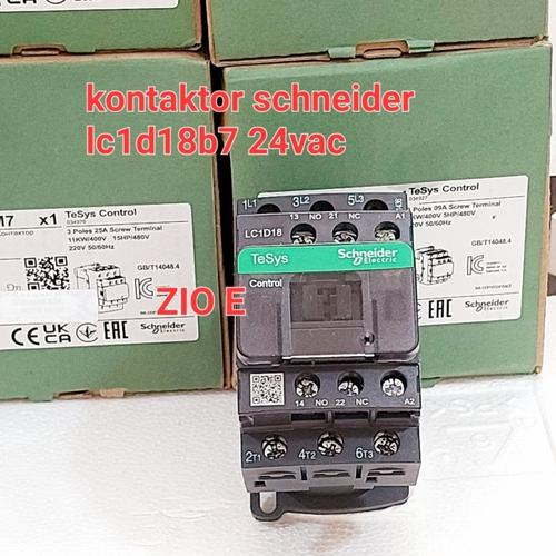 Jual contactor schneider lc1d18b7 24vac 3p 32a kontaktor lc1d18b7 ...