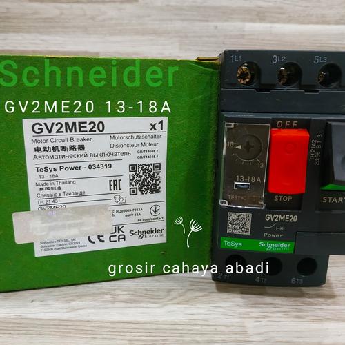 Jual motor circuit breaker schneider gv2me20 13-18A/GV2ME20 schneider ...