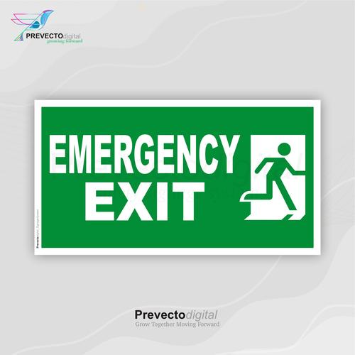 Jual Sticker Safety Sign K3 Rambu Emergency Exit Uk.48x26cm - Design A ...