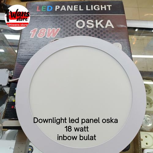 Jual Lampu Led Panel Oska 18 watt Downlight 18w inbow Bulat Lampu ...