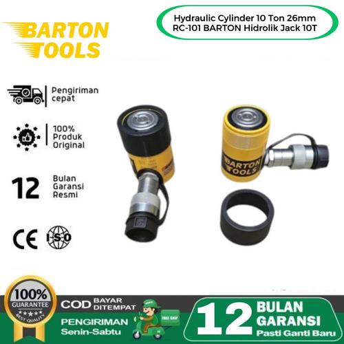 Jual Hydraulic Cylinder 10 Ton 26mm RC-101 BARTON Hidrolik Jack 10T ...