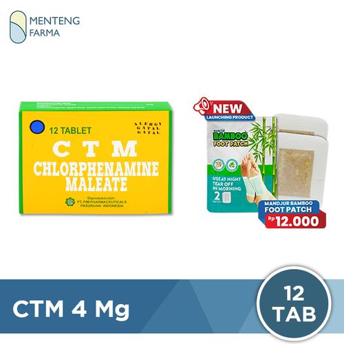 Jual CTM 4 Mg 12 Tablet - Obat Alergi Rhinitis Gatal Gatal dan Biduran ...