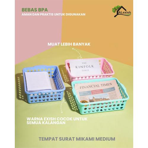 Jual Keranjang Plastik Serbaguna Tempat Wadah Surat Storage Box CLARIS ...