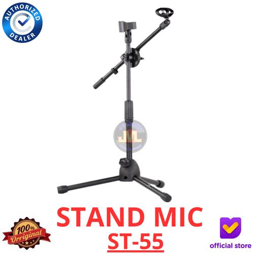 Jual Stand Microphone Meja Podium Tripod Besi Cabang Cagak Dua ...