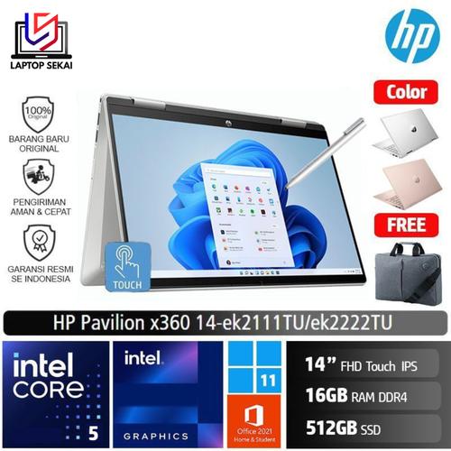 Jual HP Pavilion x360 14 EK2111TU/EK2222TU Intel Core 5-120U/16GB/512GB ...