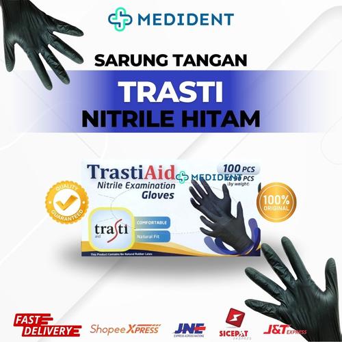 Jual Sarung Tangan Trasti Aid Nitrile Hitam / Sarung Tangan Trasti Aid ...