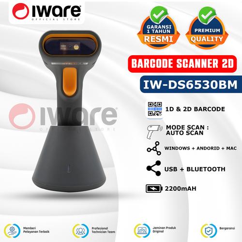 Promo Iware Barcode Scanner 2D DS6530BM Auto Scan Bluetooth With ...