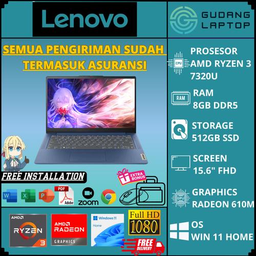 Jual Laptop Lenovo Ideapad Slim 1 15 AMD Ryzen 3-7320 8GB 512GB W11 15. ...