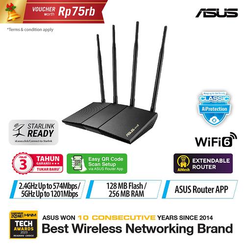 Jual ASUS RT-AX1800HP AX1800 Dual Band WiFi 6 Wireless Router with ...