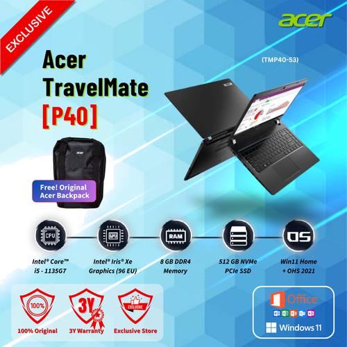 Jual Acer TravelMate P40 | i5 1135G7 8GB 512GB W11+OHS 14.0FHD TKDN ...