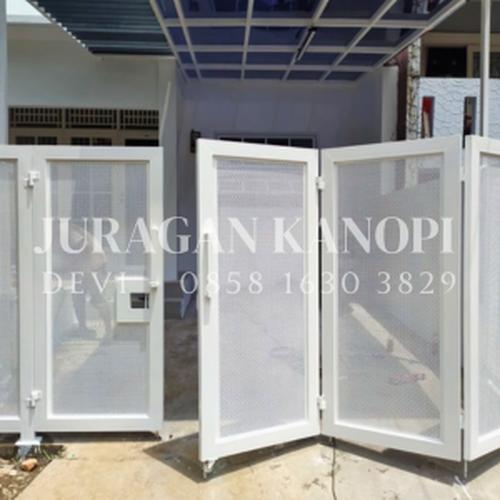 Jual Pagar besi plat bolong / pagar lipat plat perforated surabaya ...