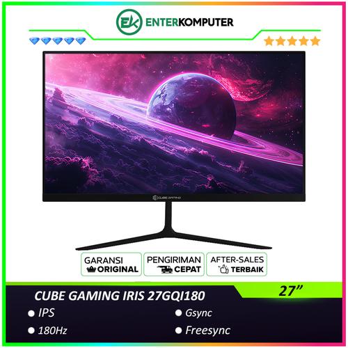 Promo Monitor CUBE GAMING IRIS 27GQI180 27" QHD 2K IPS Frameless 180Hz ...