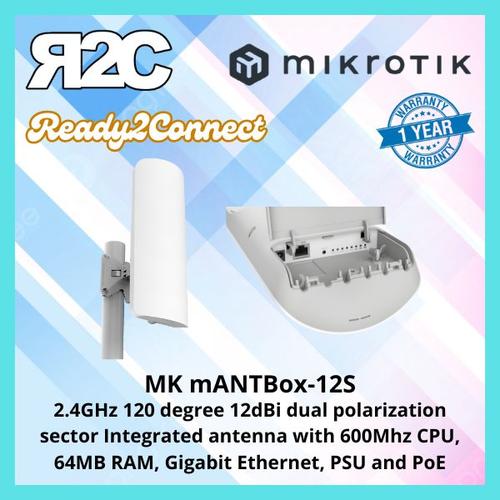 Jual MIKROTIK mANTBox-12s Sectoral 2.4Ghz MIMO (RB911G-2HPnD-12S ...