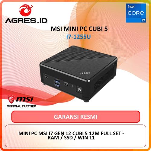 Promo MINI PC MSI I7 GEN 12 CUBI 5 12M FULL SET - RAM / SSD / WIN 11 ...