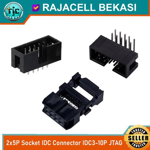 Jual Socket IDC 2x5 10pin JTAG soket IDC3-10P 2.54mm Male Female Connector - Male Lurus - Kota ...