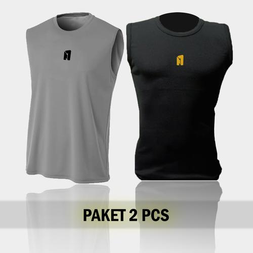 Promo PAKET 2 pcs Baselayer Kaos Singlet Pria Wanita Manset Tanpa ...