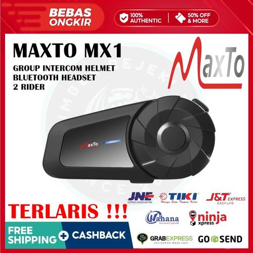 Jual Maxto MX1 Bluetooth Intercom Helm 2 Rider Headset Alt M2 Original ...
