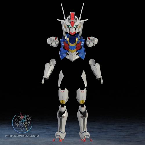 Jual 3D Print COD Aerial Gundam Armor Body Suit + Helmet - Cosplay ...