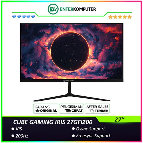 Promo Monitor CUBE GAMING IRIS 27GFI200 27" FHD IPS Frameless 200Hz ...
