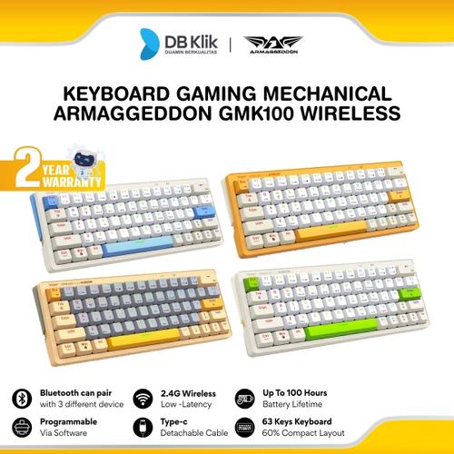 Jual Keyboard Gaming Mechanical Armaggeddon GMK100 Wireless Triple Mode ...