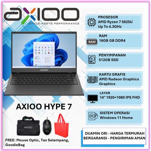 Jual Axioo Hype 7 AMD Ryzen 7 16GB 512GB SSD 14 inch Full HD IPS Grey ...