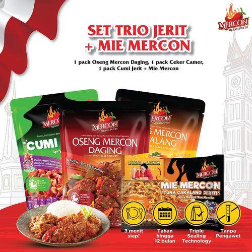 Jual Mercon Merah Putih - Set Trio Jerit|| Oseng Mercon Daging + Cumi ...