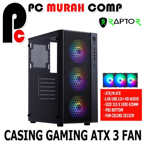 Promo Casing Gaming PC RAPTOR Gaming Sentinel Glass ATX - Kota Bekasi ...