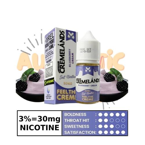 Jual CREMELANDS BLUEBERRY CREAM LIQUID SALTNIC 30ml - Jakarta Barat ...