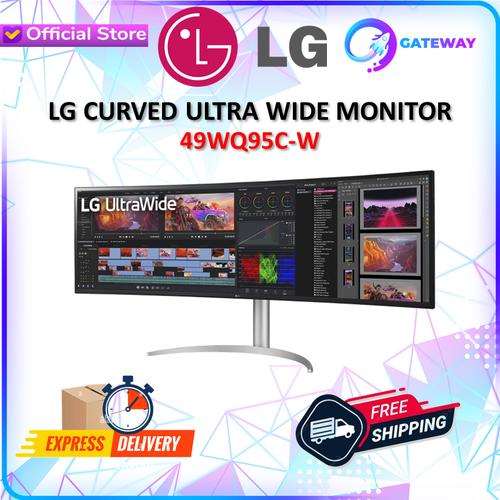 Promo LG Monitor 49WQ95C-W 49" Curved UltraWide Dual QHD Nano IPS Type ...