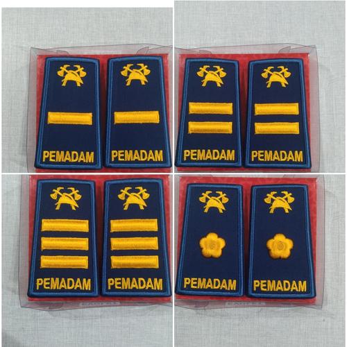 Jual TANDA PANGKAT DAMKAR/PEMADAM KEBAKARAN BORDIR GOL3 - Gol 3D ...