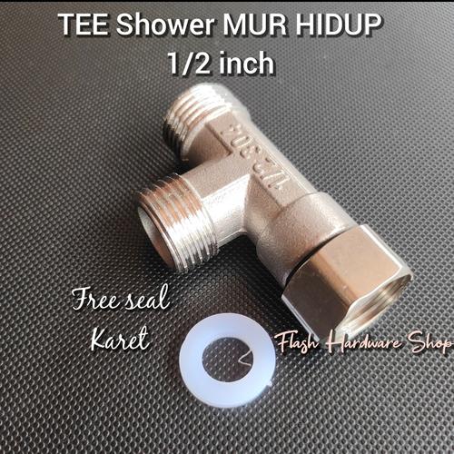 Promo T sambungan kran| Tee shower kloset stenlis 1/2 inchi - Tee MUR ...