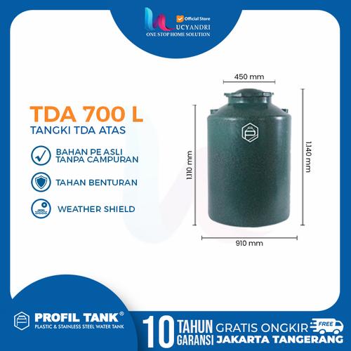 Jual Tangki Air Profiltank 700 Liter TDA Tandon Toren Air Plastik ...