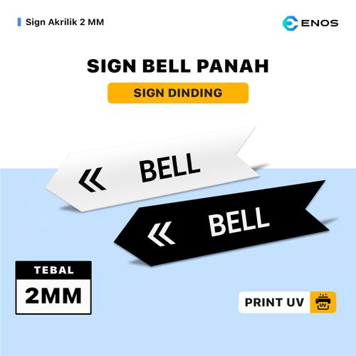 Jual Signage Bell Tekan Pencet Bel Tulisan Arah Akrilik | Papan Bell ...