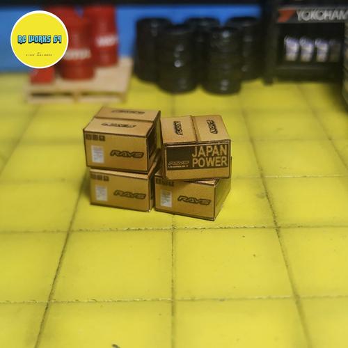 Jual Miniatur dus box velg rays bbs enkei work untuk diorama skala 1/64 ...