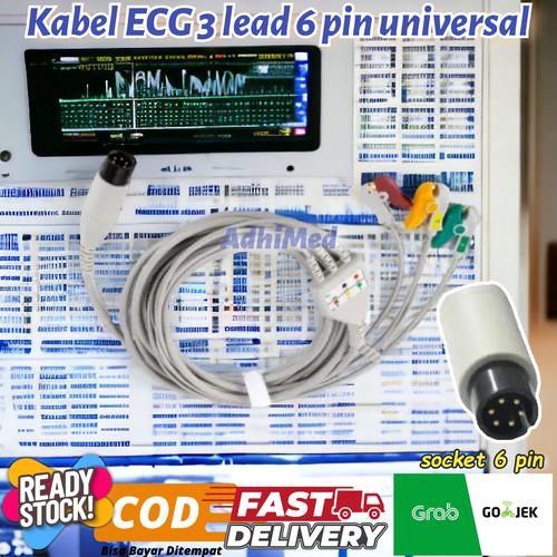Jual kabel ekg mindray 3 lead 6 pin universal - Kab. Banyumas - AdhiMed | Tokopedia