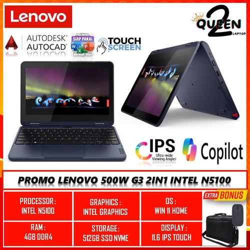 Jual LENOVO WINBOOK 500W G3 2IN1 INTEL N5100 4GB 64GB+512GB TOUCH ...