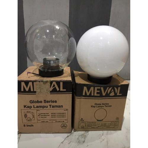 Jual MEVAL KAP LAMPU TAMAN BULAT 8 INCH E27 OUTDOOR PLAIN CLEAR ...