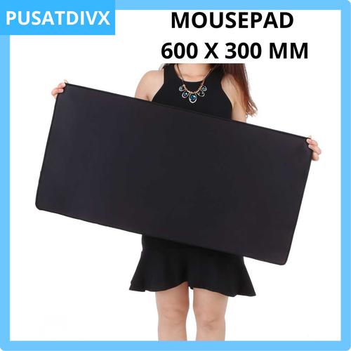 Jual MOUSEPAD HITAM POLOS XL 600 X 300 MM ANTI SELIP GAMING MOUSE PAD ...
