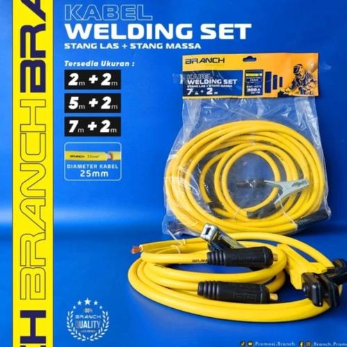 Jual BRANCH Kabel Las Set 5 + 2 Meter / Tang Las Set 5 Meter Stang Las ...