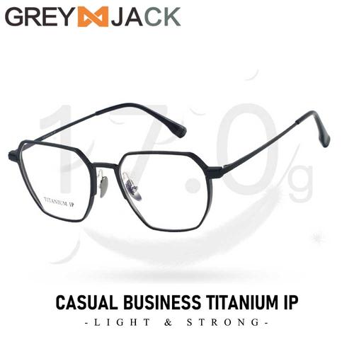 Promo Grey Jack Kacamata Model Polygon Frame Titanium Fashion Style ...