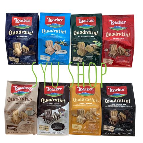 Jual loacker quadratini napolitaner 125 gr wafer chocolate hazelnut ...