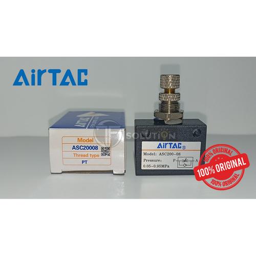 Jual Original Airtac Flow Control Valve ASC20008 Port 1/4" - Kab ...